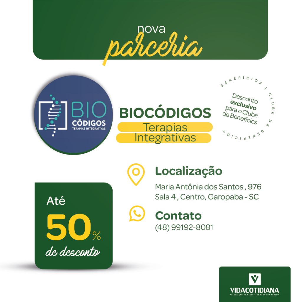 Novo parceiro – BIOCÓDIGOS Terapias integrativas – Vida Cotidiana