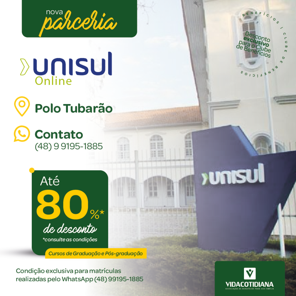 Novo Parceiro - Unisul Online - Vida Cotidiana